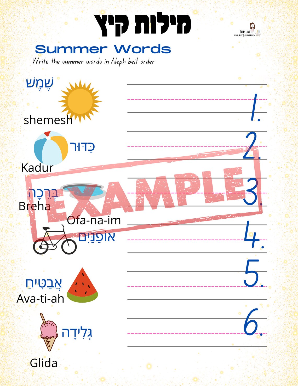 Summer Workbook for Hebrew Learners-beginners - Etsy