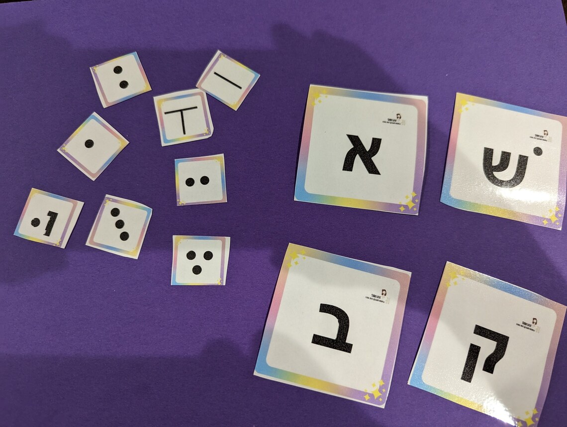Hebrew Letters Flash Cards - Etsy