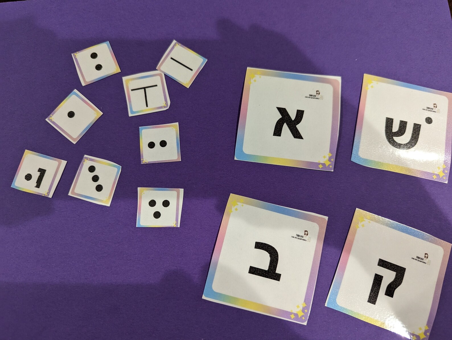 Hebrew Letters Flash Cards - Etsy