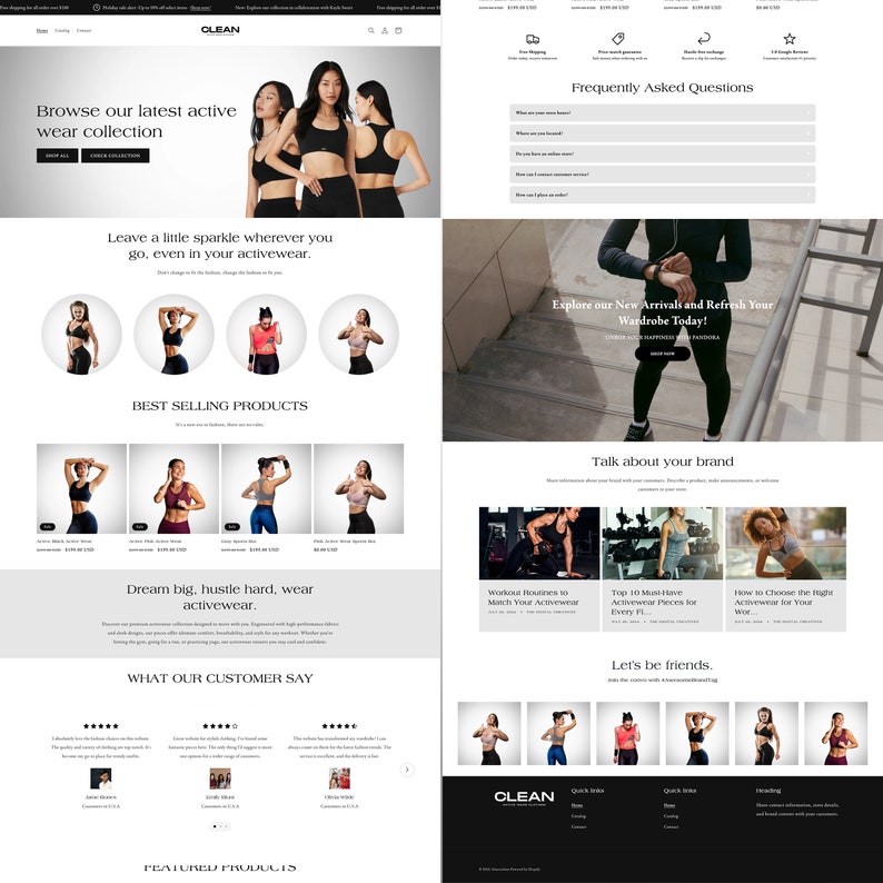 Active Wear Shopify Theme , Sports Wear Website , Gym Outfit Website ...