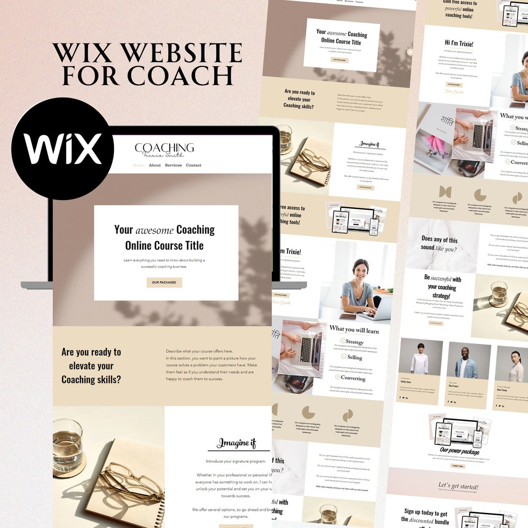 Wix Website Template, Wix Template, Wix Website , Website for Coaches ...
