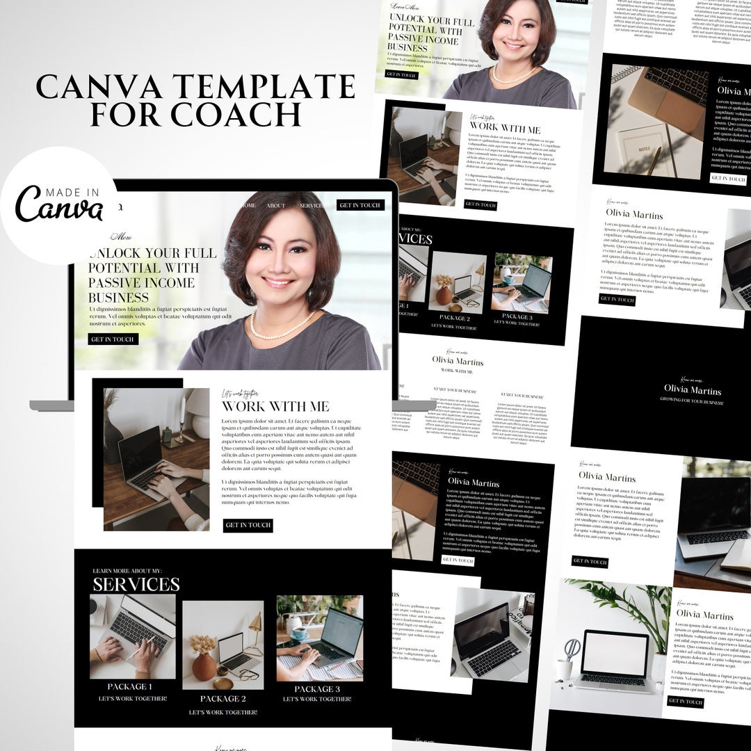 Website Template Coach , Canva Coach Website Template, Canva Coach ...