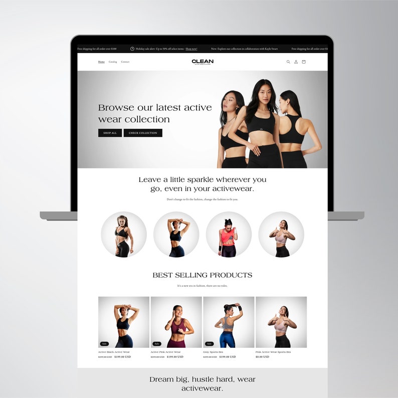 Active Wear Shopify Theme , Sports Wear Website , Gym Outfit Website ...
