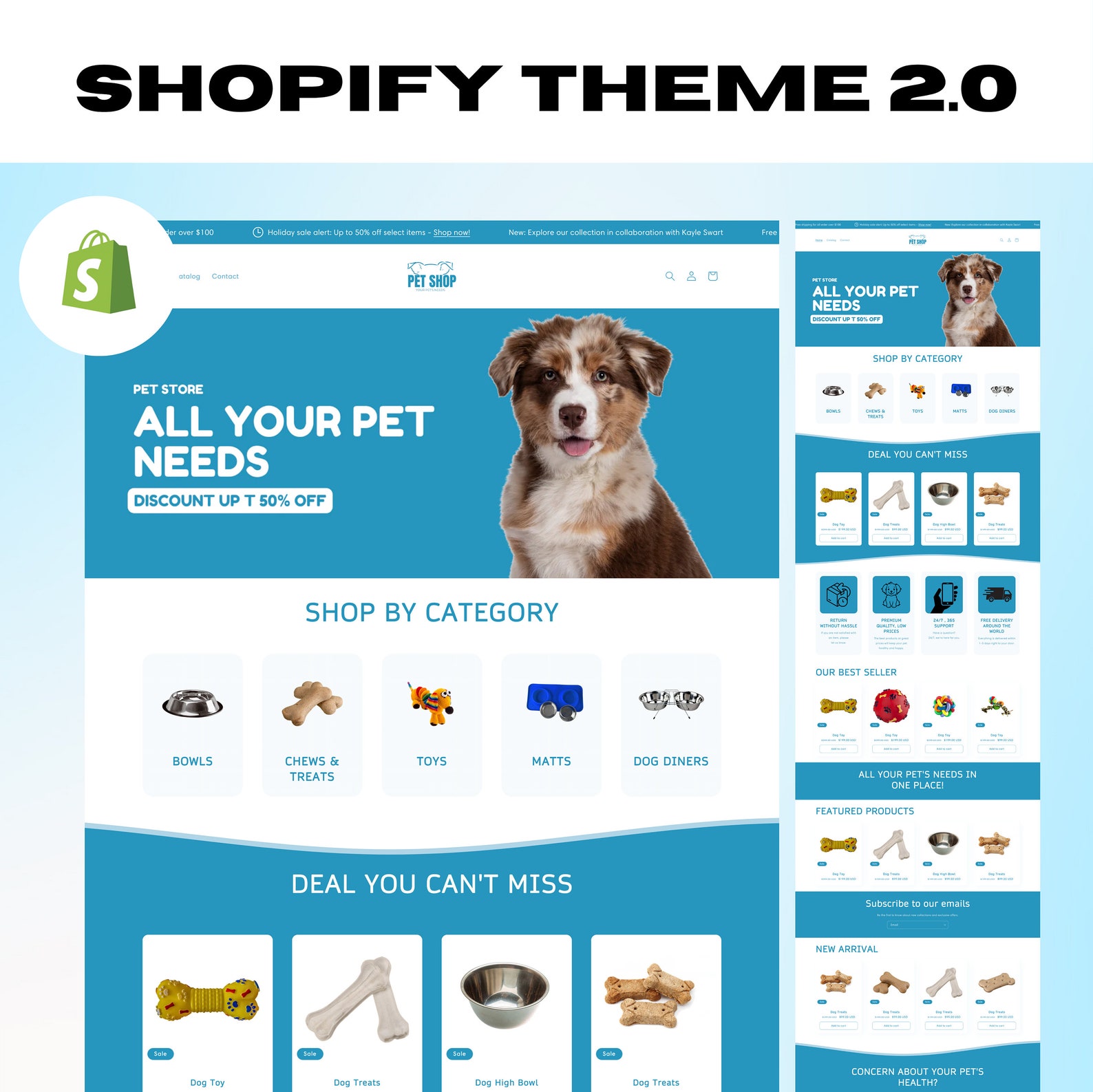 Shopify Theme for Pet Store , Pet Store Shopify Theme , Animal Store ...