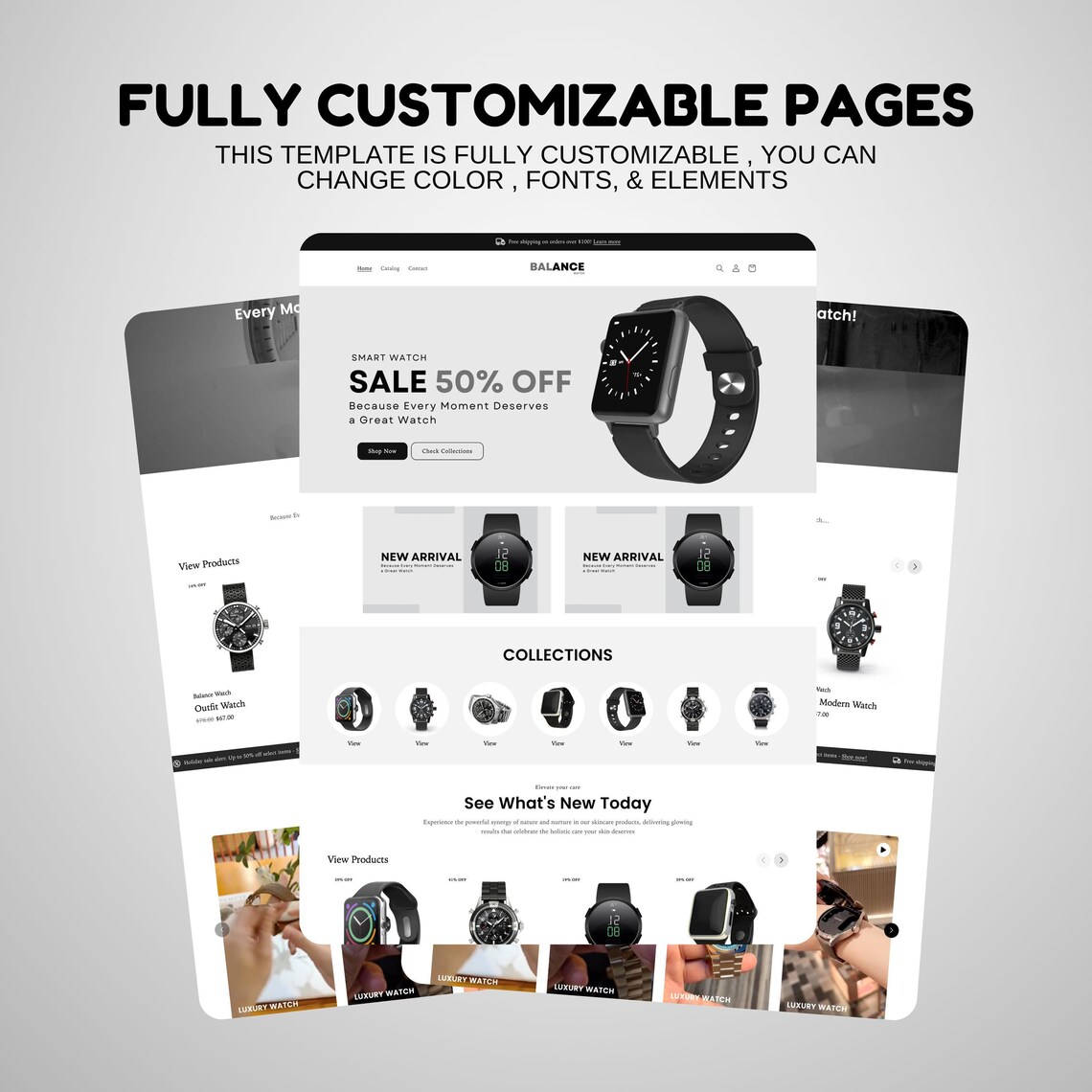 Watch Website Template , Watch Shopify Theme , Watch Shopify Template ...
