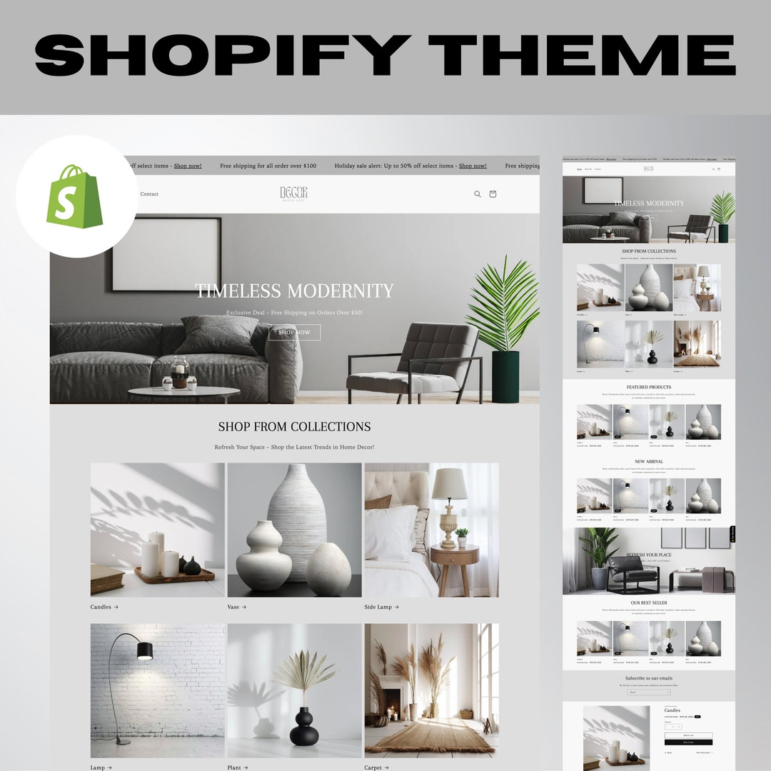 Home Decor Shopify Template , Home Decor Website , Shopify 2.0 Template ...