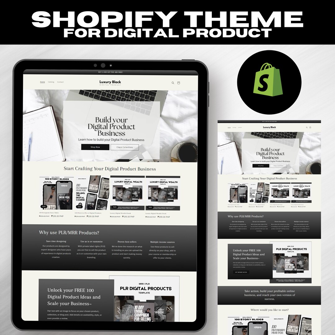Shopify Theme for Selling Digital Products , Shopify Templates ...