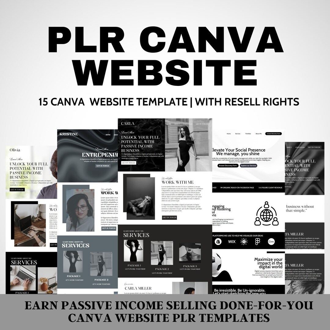 Canva Plr , Plr Digital Products , Plr Canva Templates , Canva Website ...