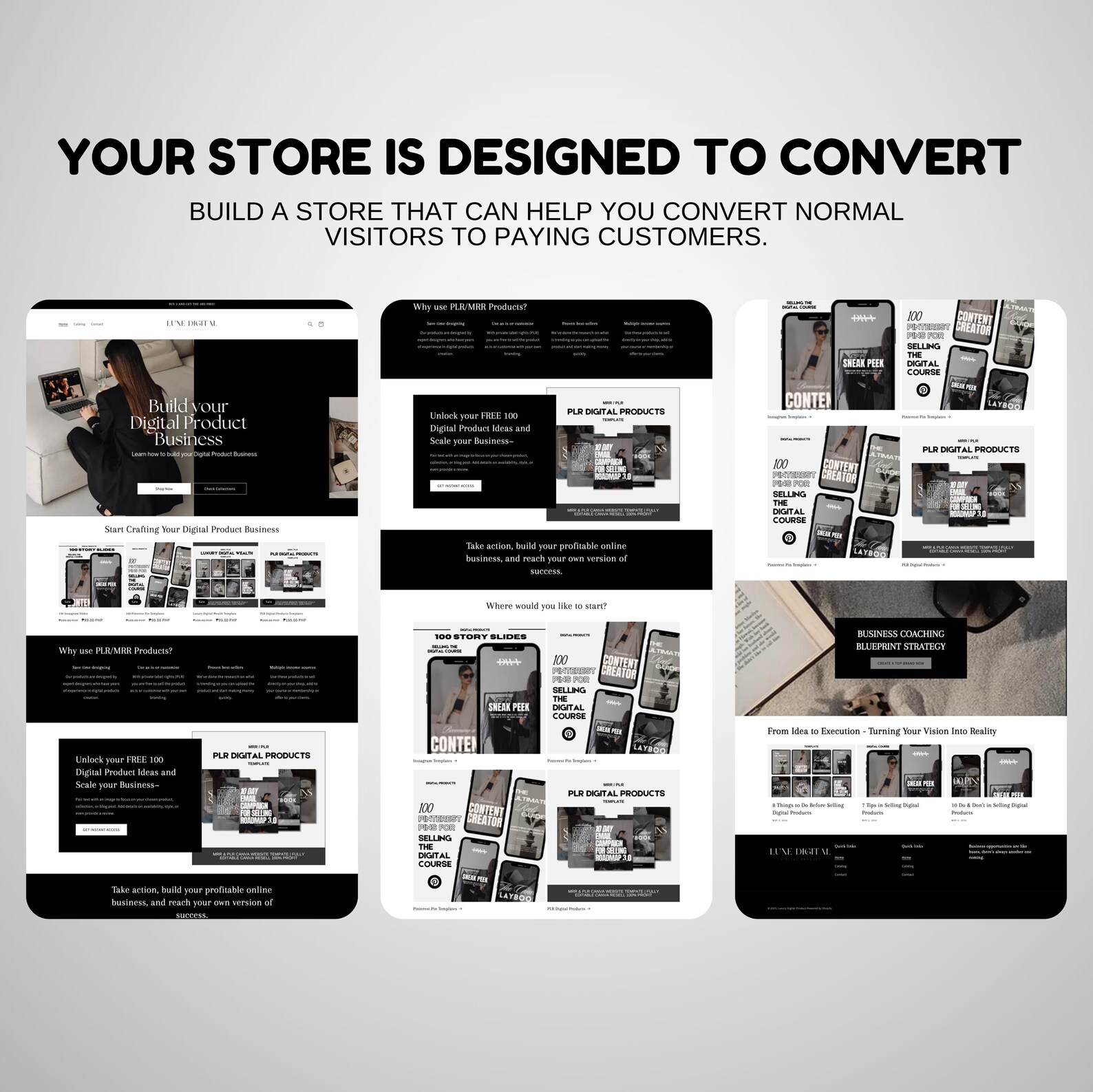 Beige Shopify Theme: Digital Product Website Template - Etsy
