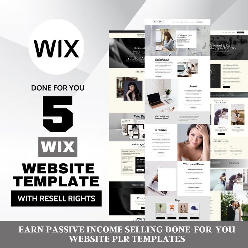 Wix Website Template , Wix Website Template Coach , Plr Website , Wix ...