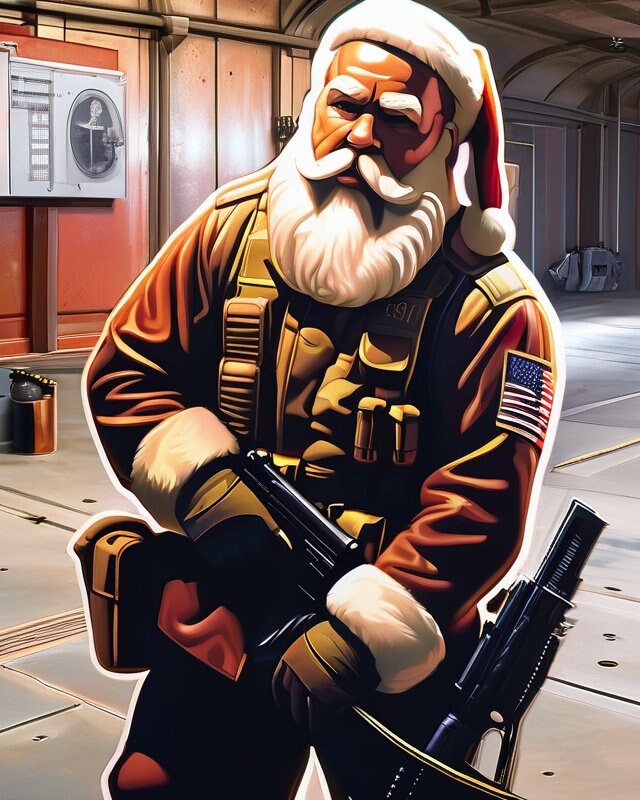 Tactical Santa Digital File - Etsy