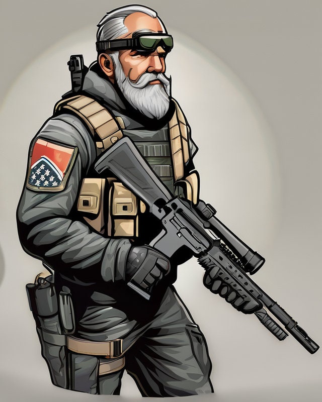 Tactical Santa Digital File - Etsy