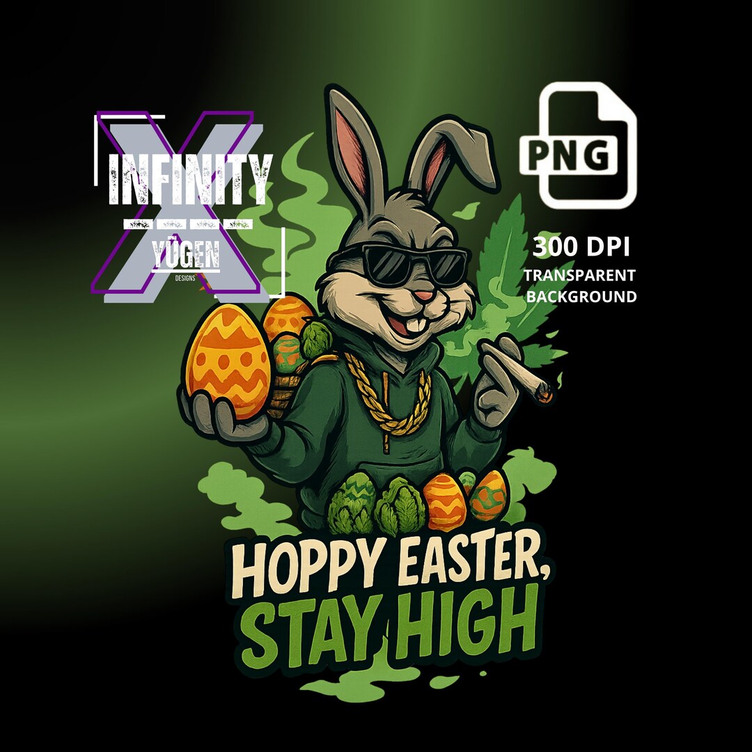 Funny 4:20 Life Buds Bunny Easter Rabbit, Weed Cannabis Stoner Graphic ...