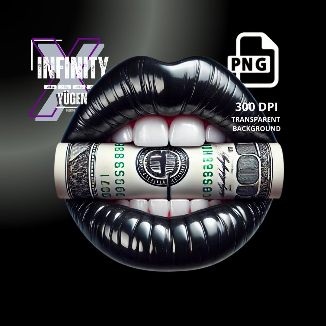Money Female Lips Png, Money Themed, Retro Sublimation Design, Love ...