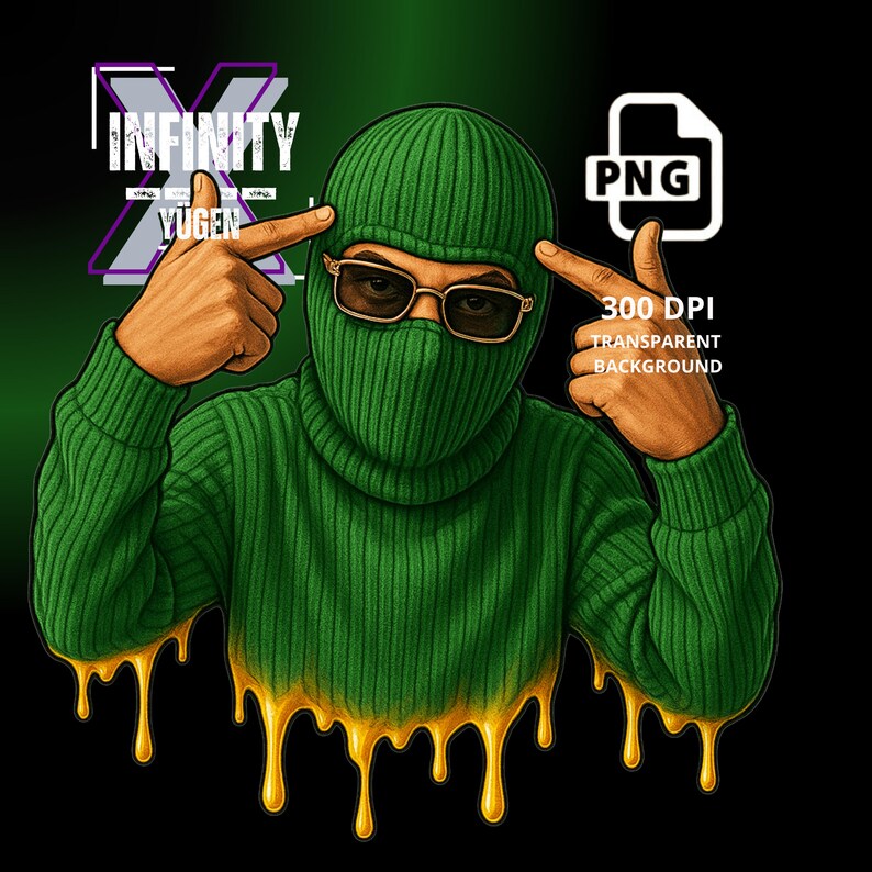 Dripping Mask PNG Urban Gangsta Clipart Streetwear Hustle Png Money ...