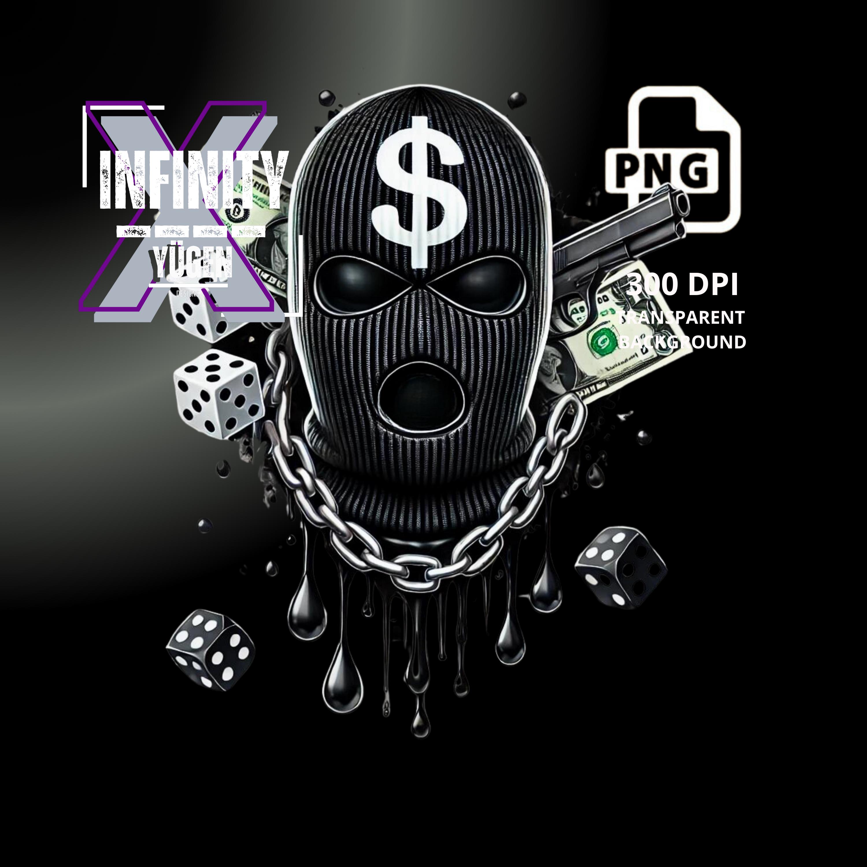 Gangster PNG Ski Mask Hustle Guy Png Streetwear Style Png Streetwear ...