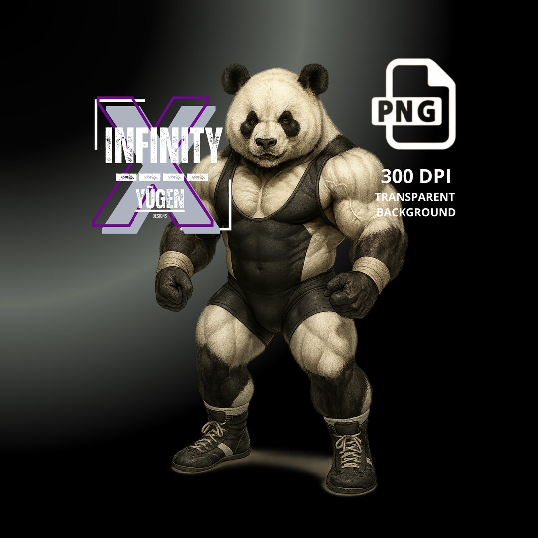 Wrestler Panda Bear PNG, Beast Mode Panda Bear Clipart, Strong Animal ...
