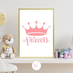 Princess | Princess Print | Printable Girl Quote Wall Art | Nursery ...