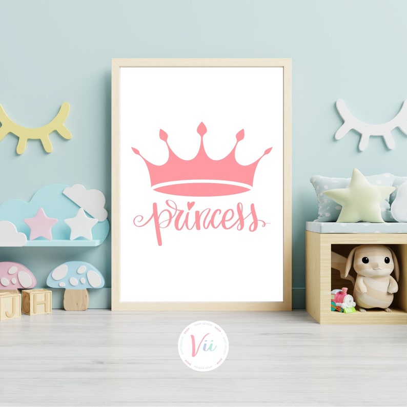 Princess Princess Print Printable Girl Quote Wall Art Nursery Decor ...