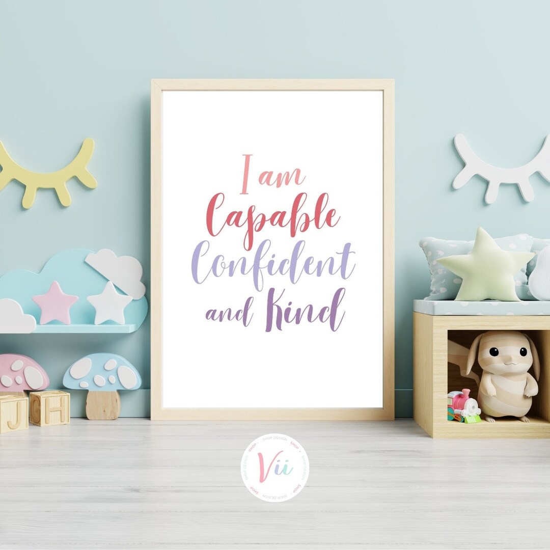 Affirmations for Kids | Classroom Posters | I Am Affirmations | Pink ...