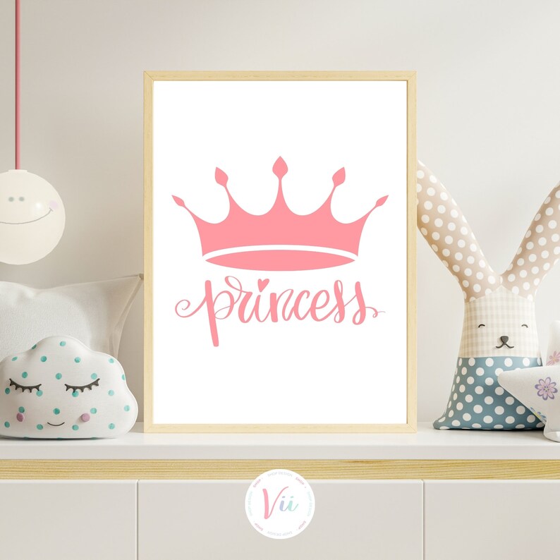 Princess Princess Print Printable Girl Quote Wall Art Nursery Decor ...