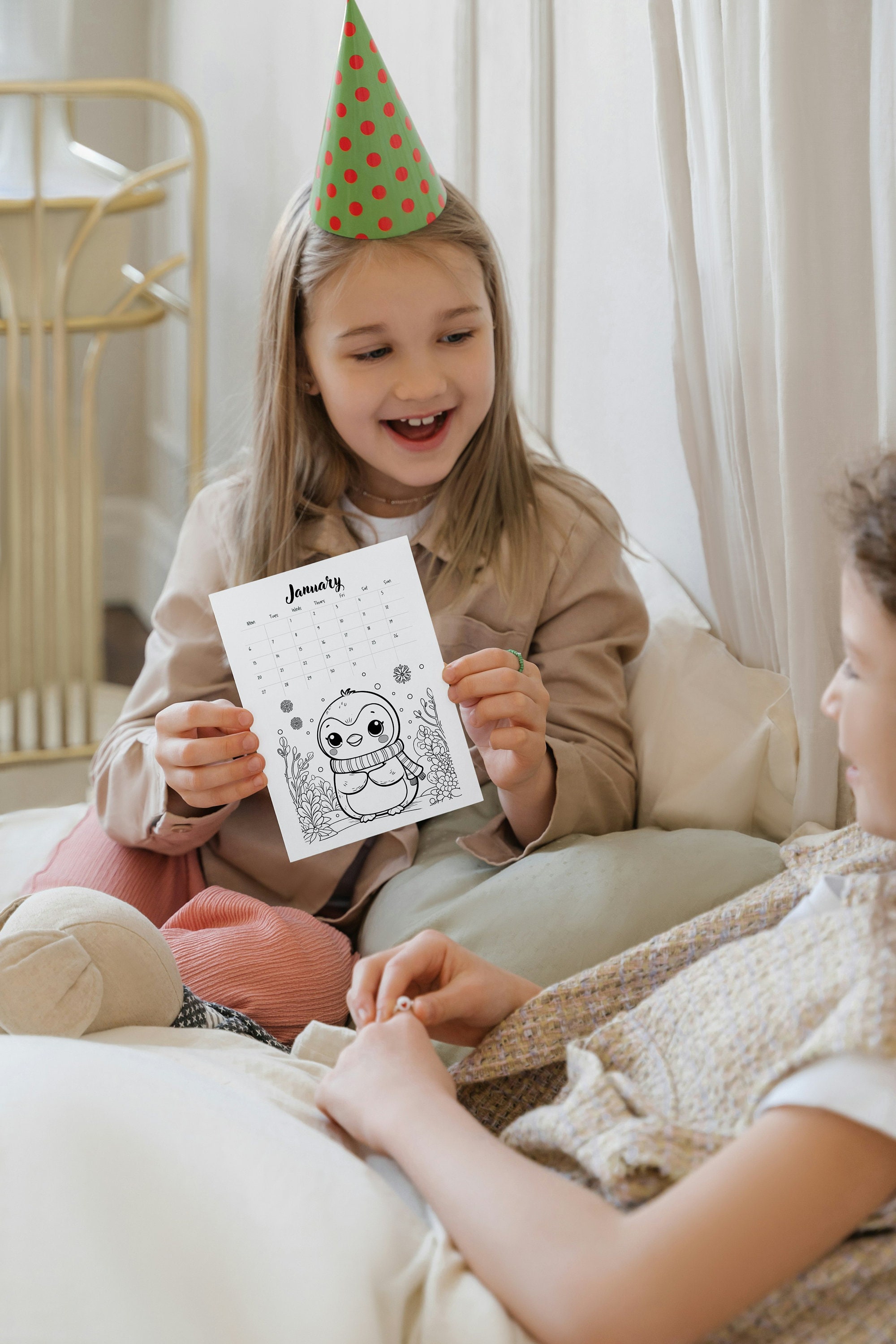 2025 Coloring Calendar | Monthly Wall Calendar for Kids | Classroom ...