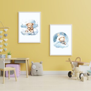 Teddy Bear Nursery Prints | Cute Bear Nursery Decor | Boys Nursery ...