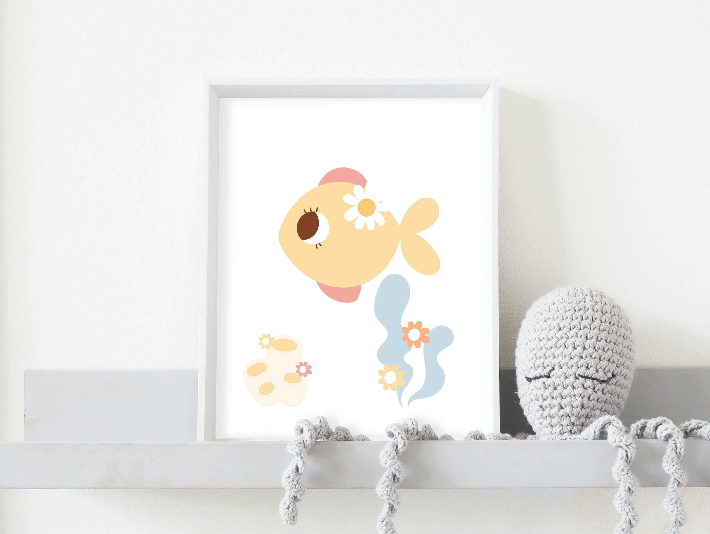 Under the Sea Prints | Cute Ocean Animals | Nautical Undersea Posters ...