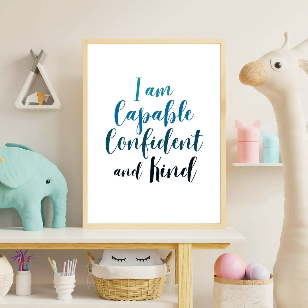 Affirmations for Kids | Classroom Posters | I Am Affirmations | Blue ...