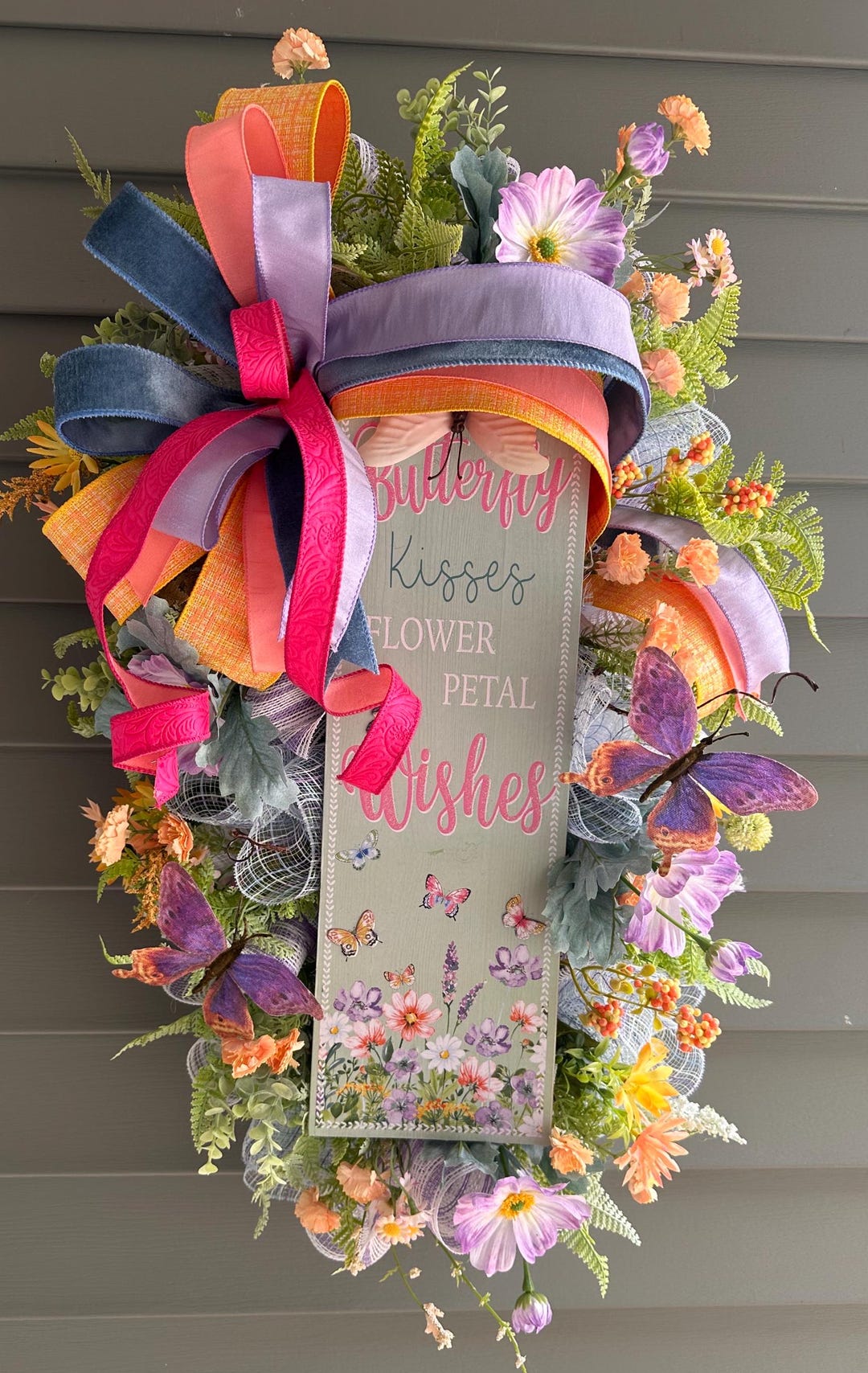 Elegant Spring Floral Swag, Door or Wall Décor, Spring Gift Idea, Home ...