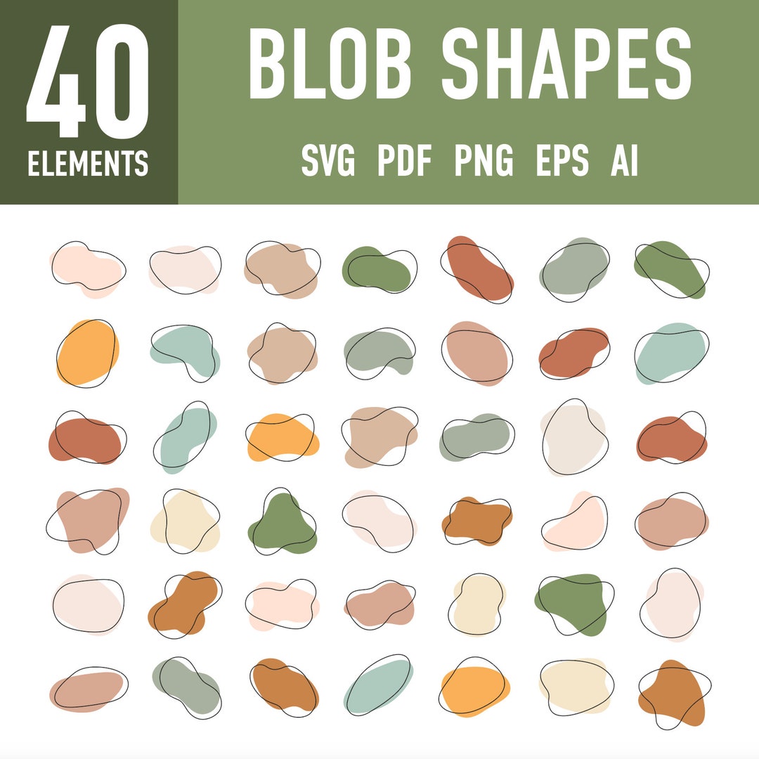 Blob Shapes. Liquid Shape Elements. SVG, Pdf, Png, Eps, Ai File. - Etsy