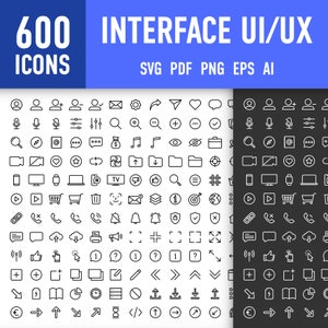 Interface SVG, Pdf, Png, Eps, Ai, Ui, Ux Web Icons in Line Style. User, Profile, Mobile App ...