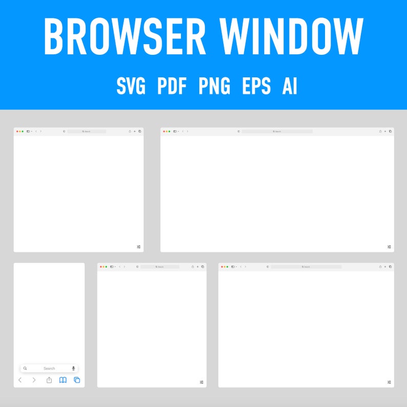 Browser Window. Web Browser. SVG, Pdf, Png, Eps, Ai File. - Etsy
