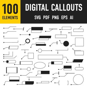 Digital Callouts Titles. SVG, Pdf, Png, Eps, Ai File. - Etsy