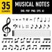 Musical Notes Collection. SVG, Pdf, Png, Eps, Ai File. - Etsy