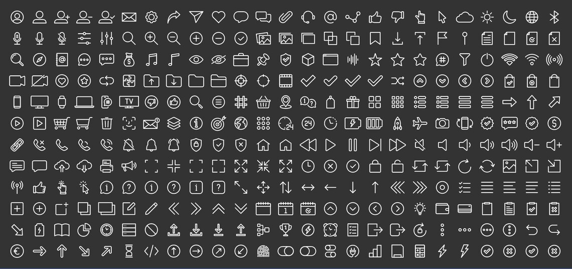 Interface SVG, Pdf, Png, Eps, Ai, Ui, Ux Web Icons in Line Style. User, Profile, Mobile App ...