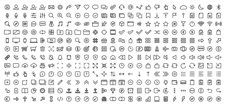Interface SVG, Pdf, Png, Eps, Ai, Ui, Ux Web Icons in Line Style. User ...
