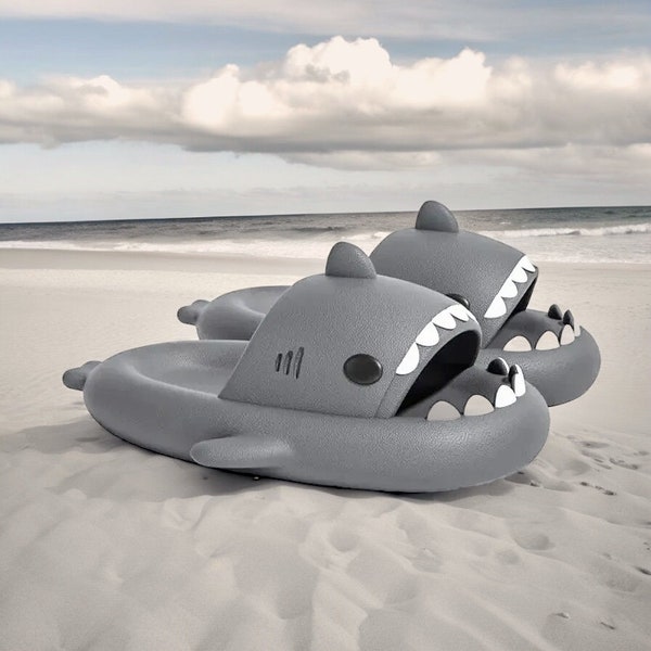 Shark Slippers - Etsy