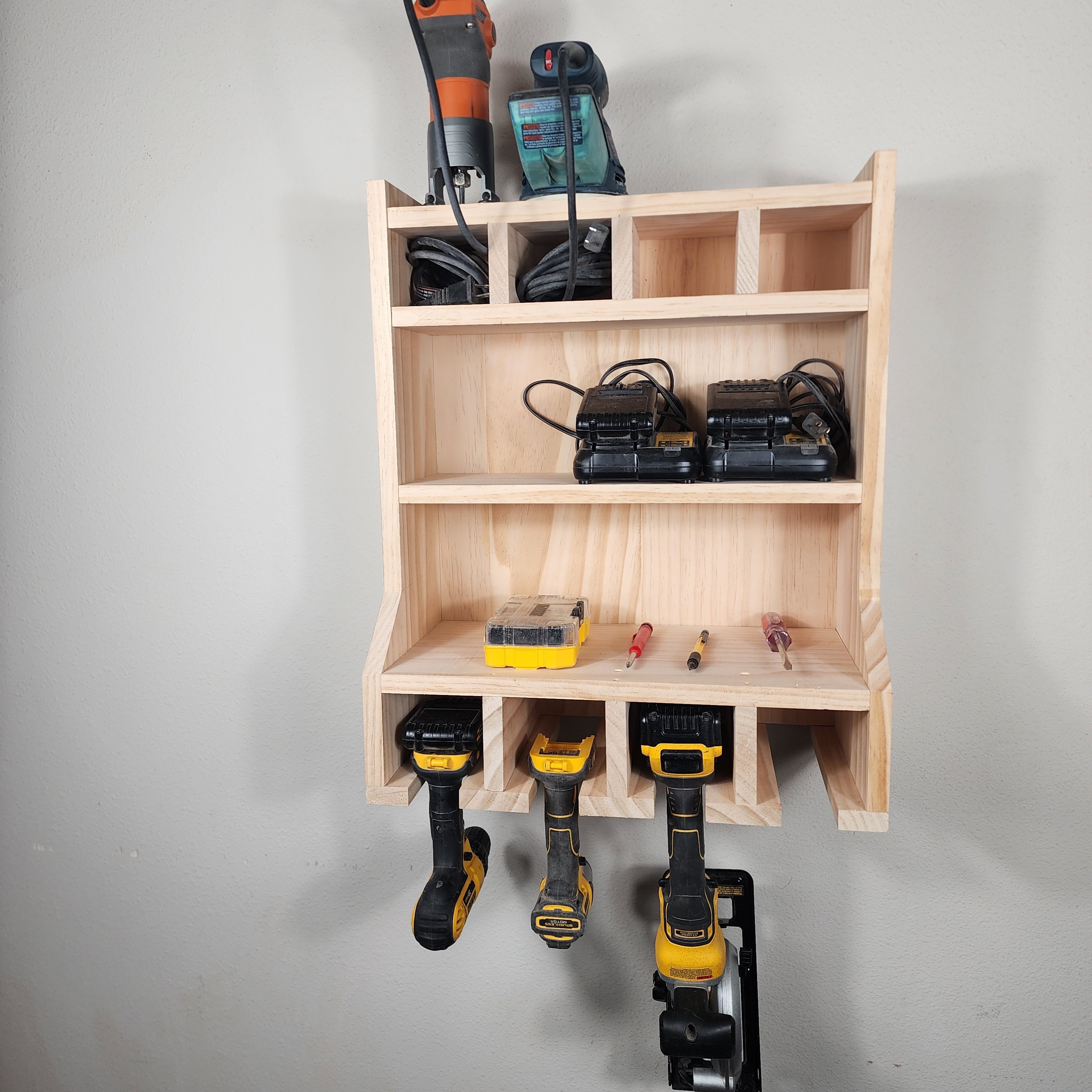 DIY Cordless Drill Storage Rack Plan, Power Tool Storage, Drill Holder ...