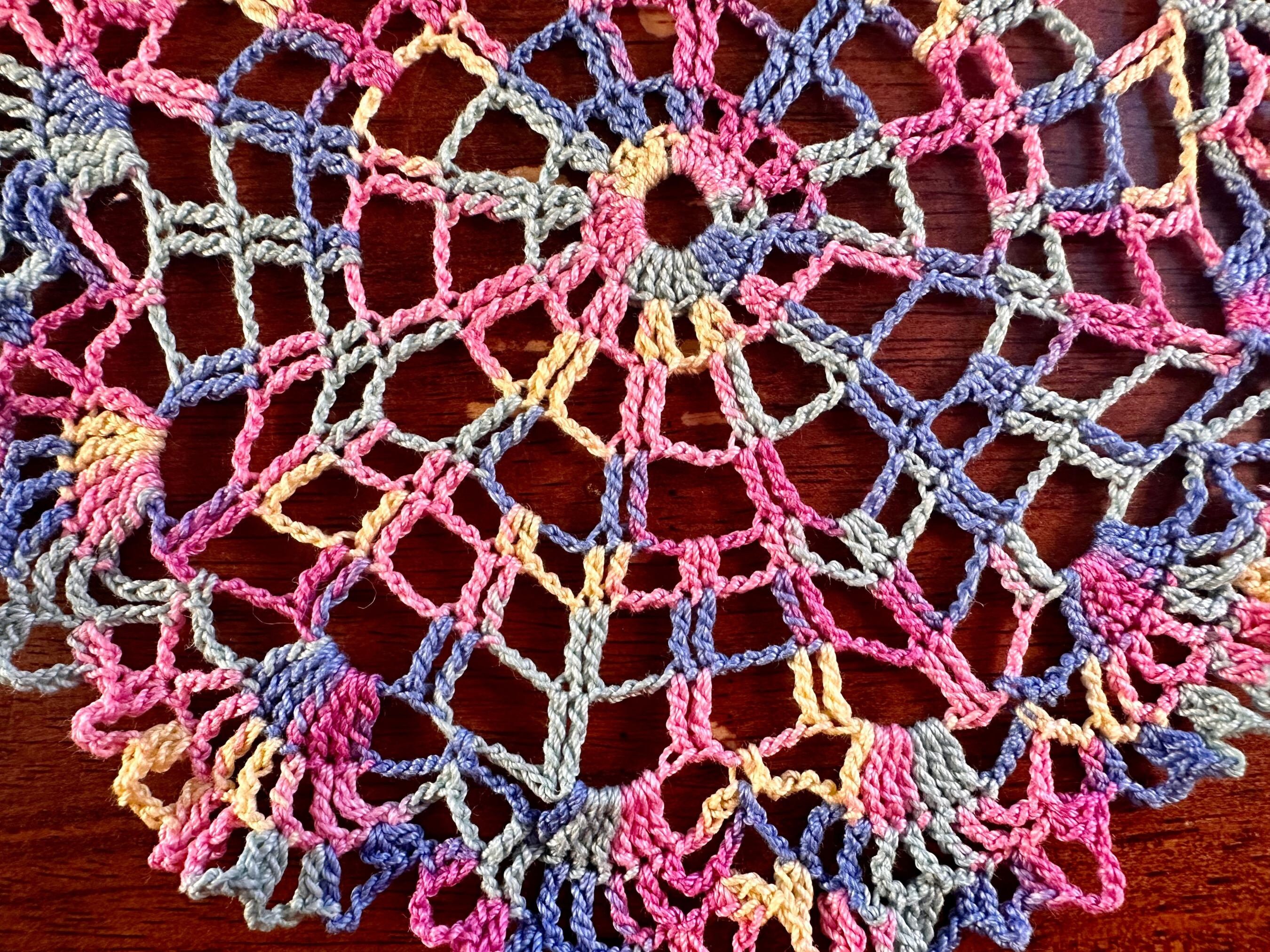 Multicolored Handmade Easter Doilies, Two Pack, 7 Inches in Diameter ...
