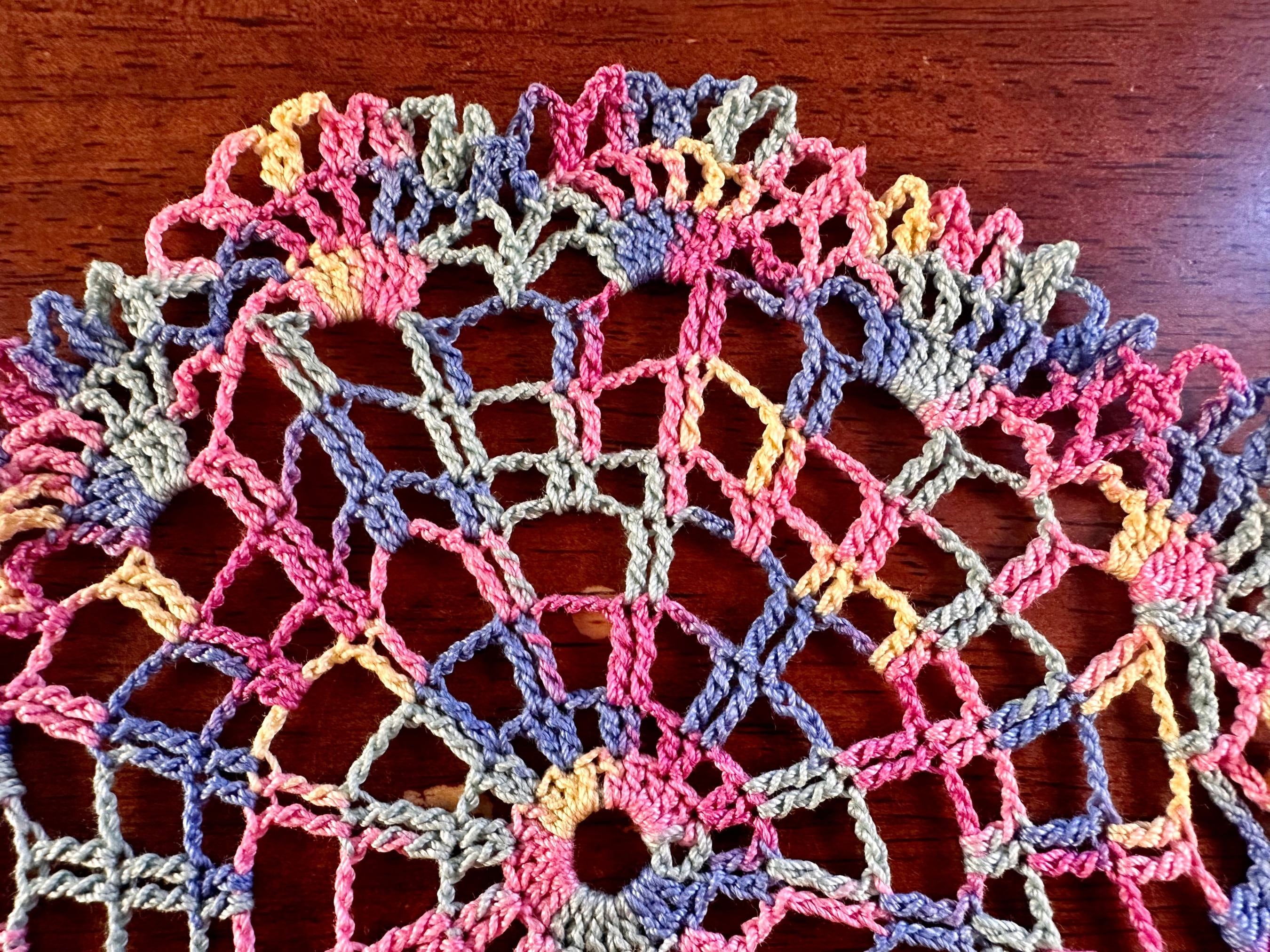Multicolored Handmade Easter Doilies, Two Pack, 7 Inches in Diameter ...