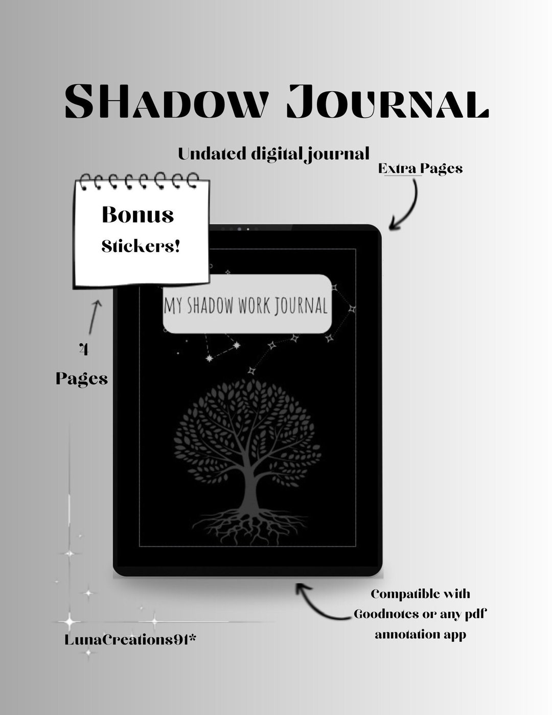 Digital Shadow Work Journal Shadow Work Undated Journal - Etsy