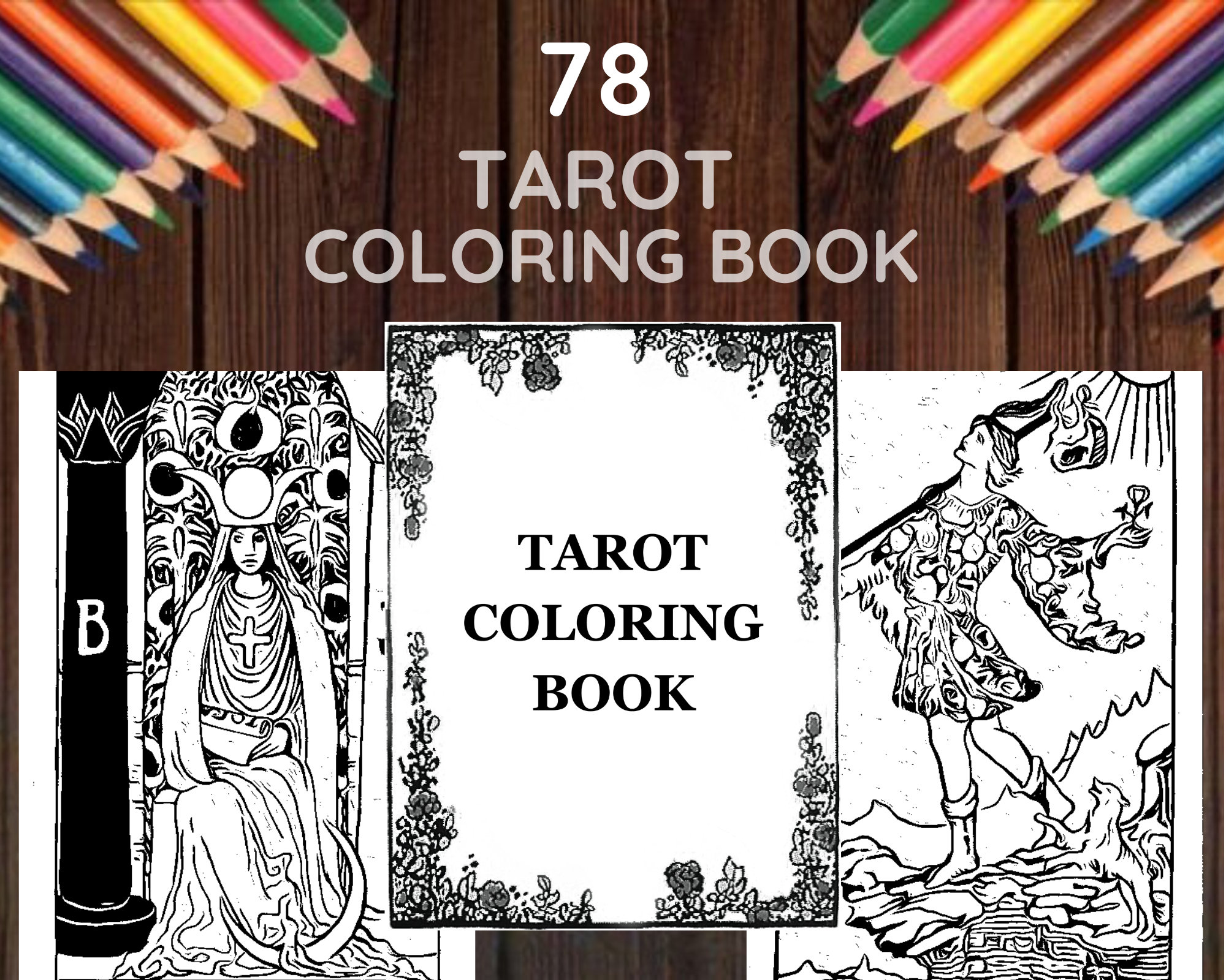 Simple Tarot Coloring Book, Printable Colouring Book for Kids, Kids ...