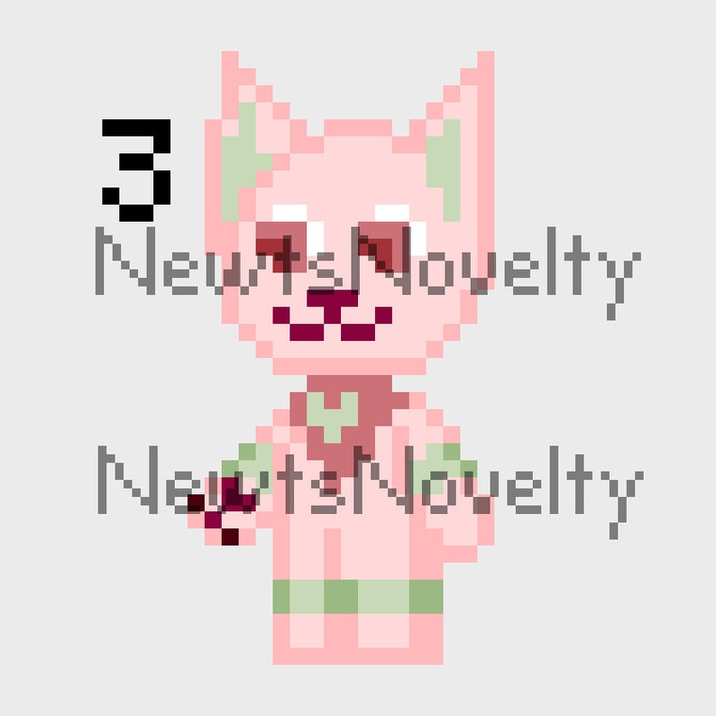 Pixel Art Anthro Feline Adoptable 3 DIGITAL ITEM - Etsy