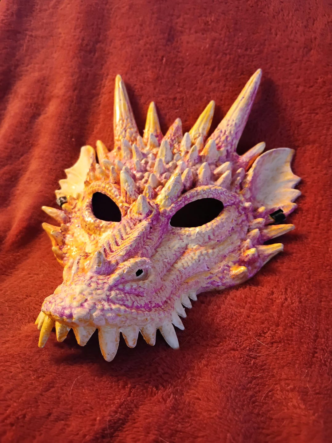Magenta & White Dragon Mask for Therian/larp/masquerade - Etsy