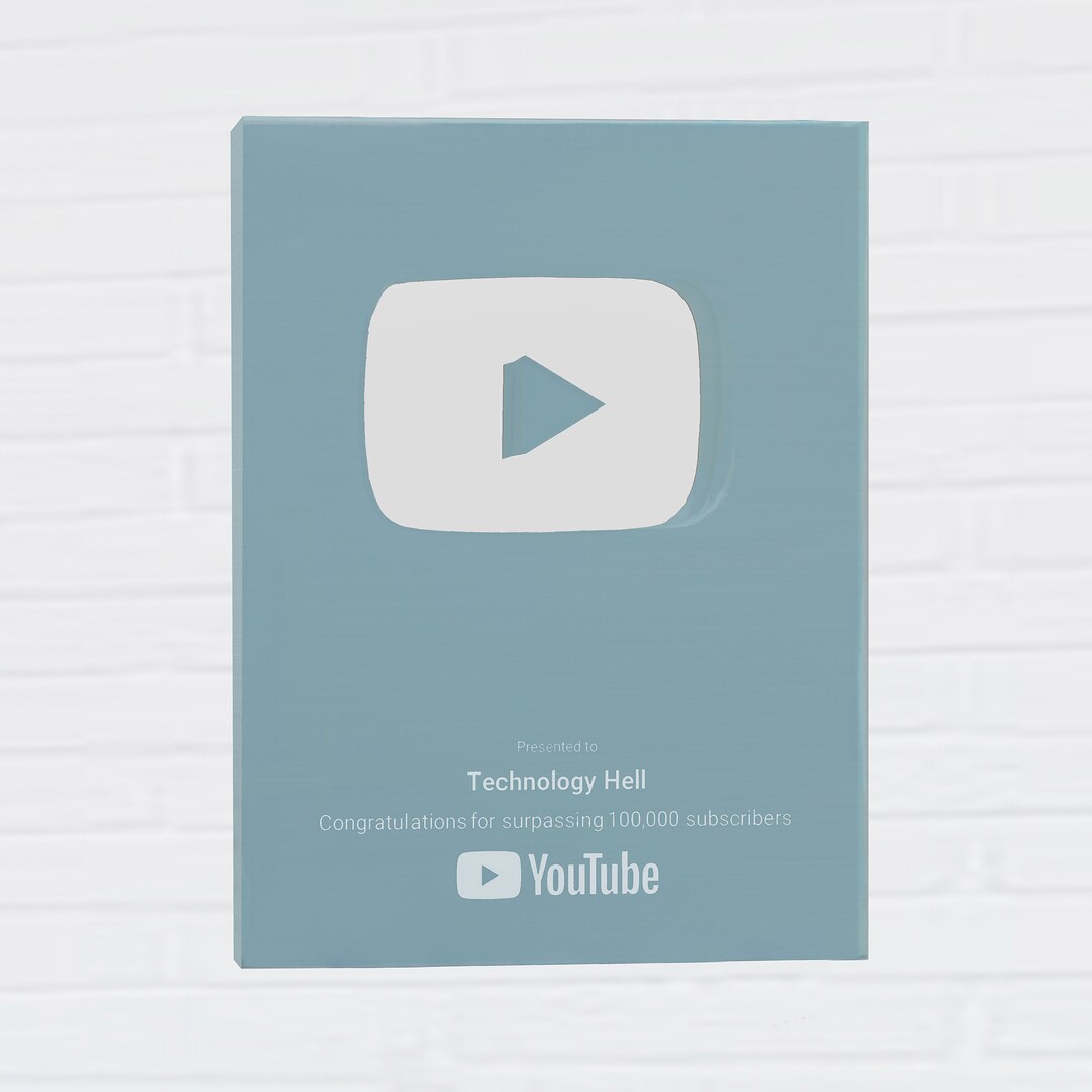 Customizable Youtube Play Button Replica Handcrafted Creator Award 100% ...