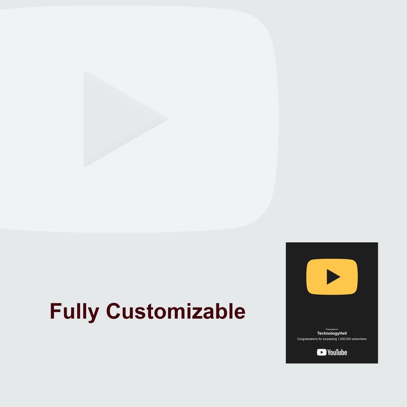 YouTube Play Button Digitales Design-Vorlage Craft Ihr Virtueller ...