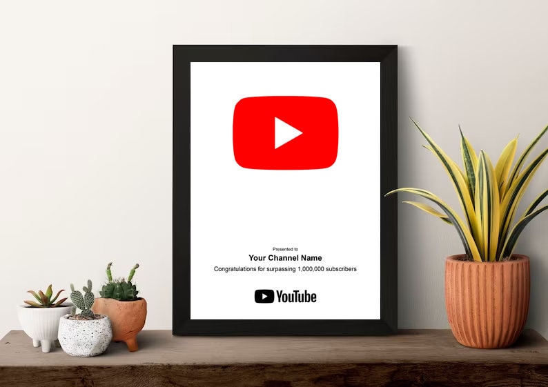 Botón de reproducción de YouTube / Premio al creador / Decoración ...