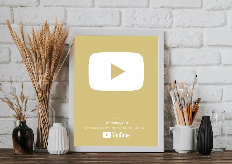 Youtube Play Button Creator Award Hanging Decoration Gift Items - Etsy UK