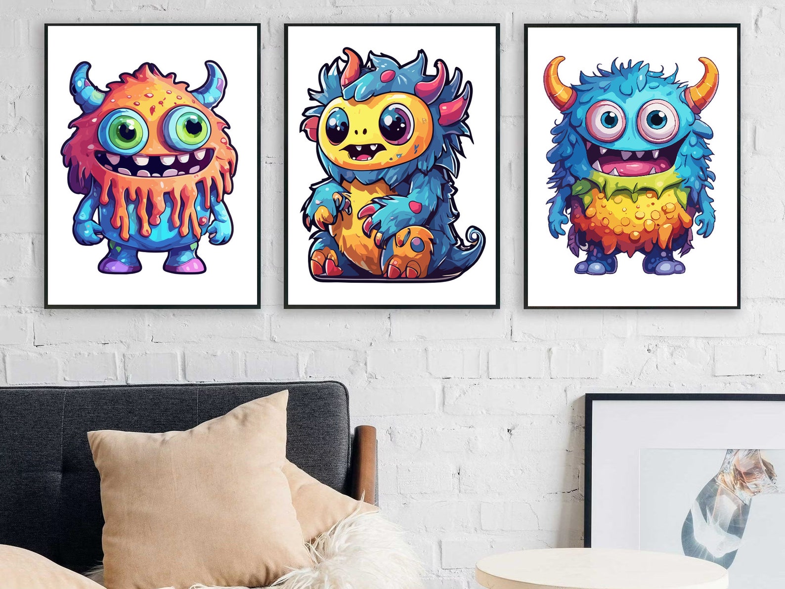 Cute Monsters SVG/PNG Bundle, Funny Monsters, Design for Print ...